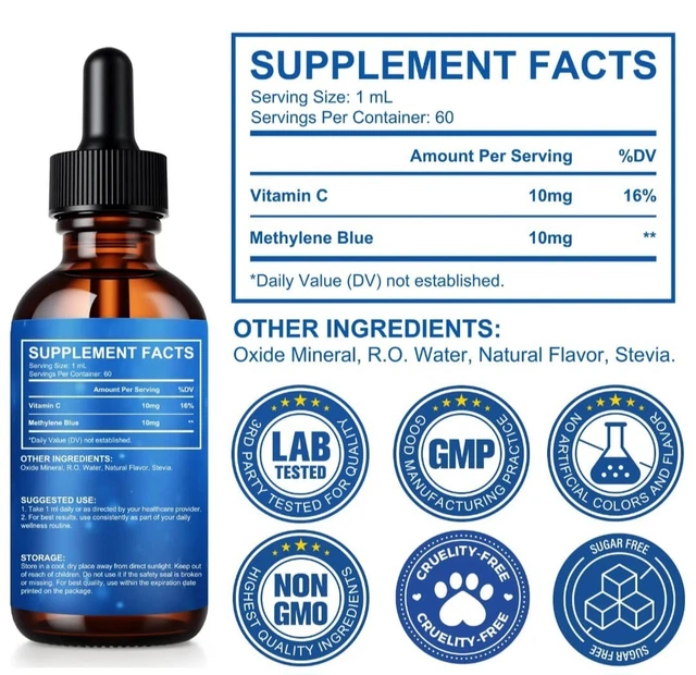 METHYLENE 1% SOLUTION 60ml liquid drops £11.63 - PicClick UK