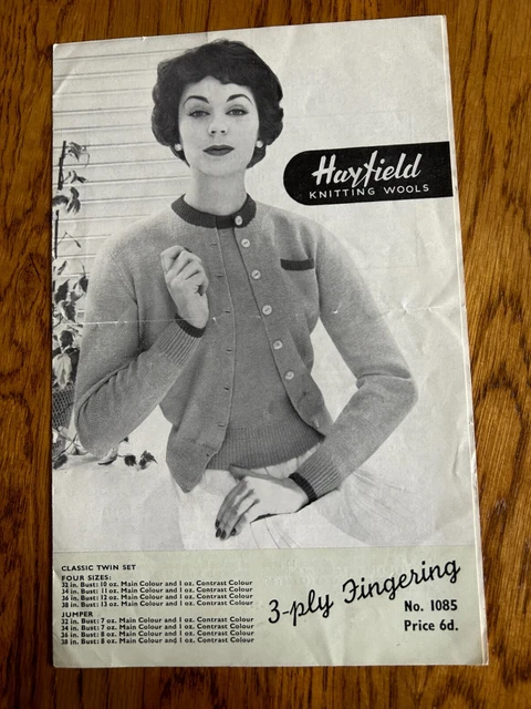 HAYFIELD 1085 VINTAGE 1950's Knitting Pattern Original £2.80 - PicClick UK
