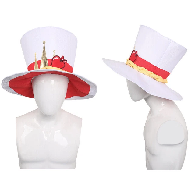 HAZBIN HOTEL WHITE Hat Lucifer Cos Cap Adult Anime Party Costume ...