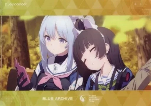 BLUE ARCHIVE LAWSON A4 Original Clear File Miyako Miyu Blue Color 80 ...