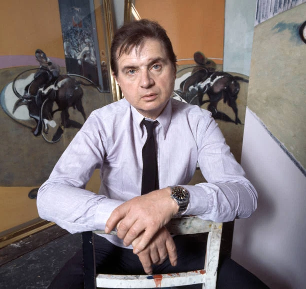 IRISH-BORN BRITISH ARTIST painter Francis Bacon in his temporary s- Old ...
