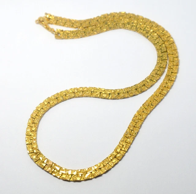 VINTAGE 14K GOLD Filled Flat Wide Snake Chain Necklace $9.50 - PicClick
