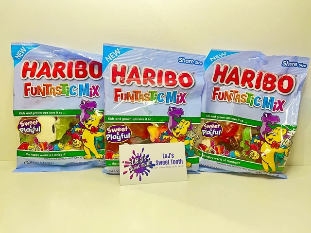 HARIBO RARE FUNTASTIC Mix Gummy Flavoured Sweets Snacks Import (x3 Bags ...
