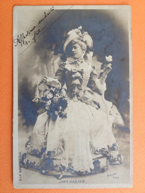 CPA PORTRAIT DE l' Actrice Jane HADING PHOTO signée REUTLINGER à PARIS ...