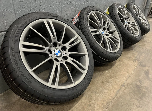 GENUINE BMW 3 Series 18 Inch Mv3 M Sport Alloy Wheels Ferric Grey + New ...