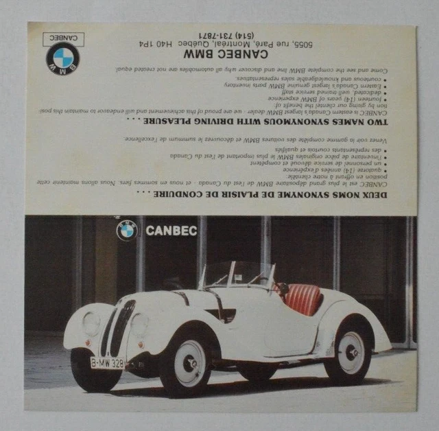 BMW CANBEC 1985 models Price & options - Montreal - Quebec EUR 9,38 ...