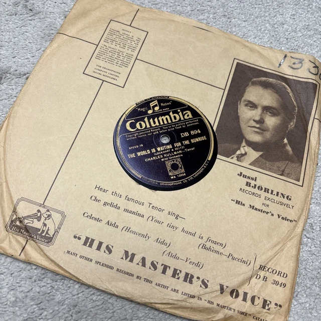 HIS MASTERS VOICE Columbia Song of Songs 78rpm Record £1.13 - PicClick UK