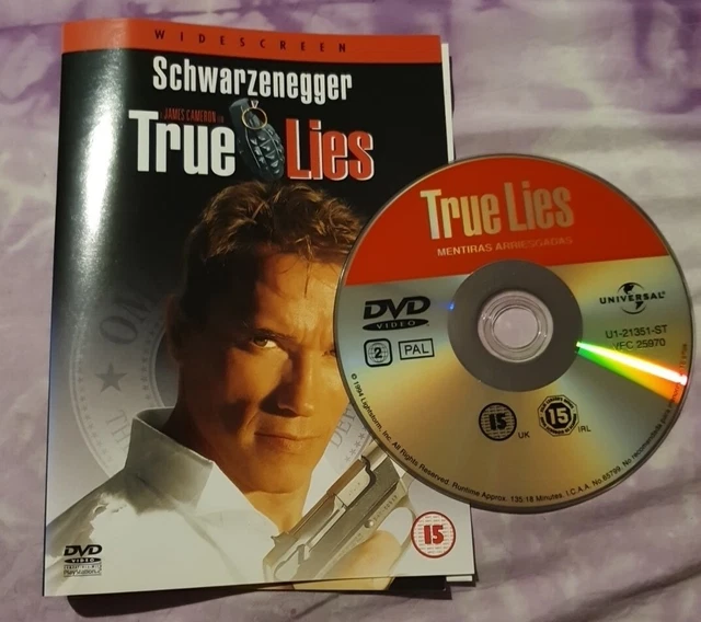 TRUE LIES DVD (2001) Arnold Schwarzenegger, Cameron (DIR) NO Case. £2. ...