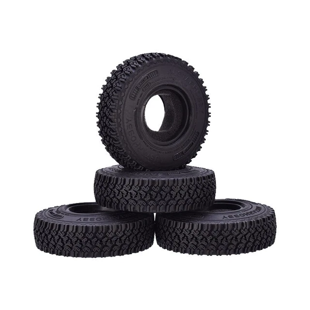 1.55& RUBBER WHEELS 90mm Tyre for RC Crawler Car JIMNY Axial D90 TF2 ...