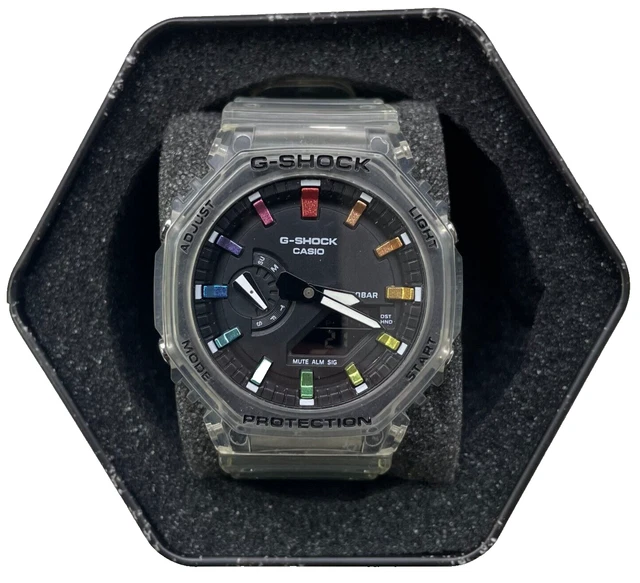 MONTRE CASIO G-SHOCK GA-2100 Transparent Noir Multicouleur Gshock Arc ...