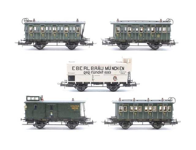 TRIX 'HO' GAUGE 21253 Bavarian Passenger Train 1880 - Wagon & Coach ...