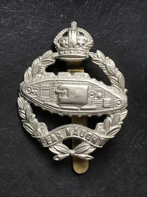ROYAL TANK CORPS Original British Army Cap Badge Queens Crown EUR 18,68 ...
