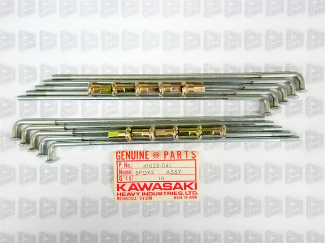 KAWASAKI NOS NEW 41028-041 Front Outer Spoke Assy (10) Z1 H1 H2 KH KH500 $97.64 - PicClick CA