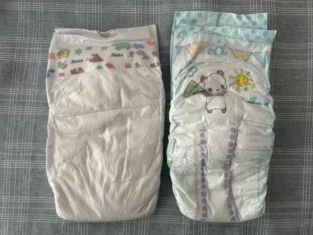 THICK VINTAGE 2003 Fixies Extra Class Maxi Plus nappy + Pampers size 8 ...