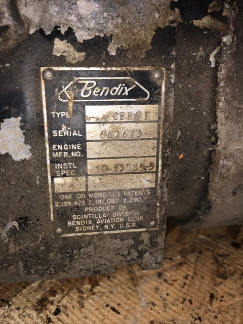 AIRCRAFT BENDIX SCINTILLA Magneto CBR6F £18.78 - PicClick UK