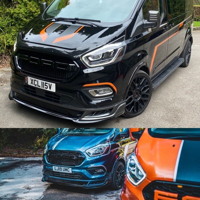 FORD TRANSIT CUSTOM V5 Front Splitter Add On 2018+ Xclusive Customz £ ...