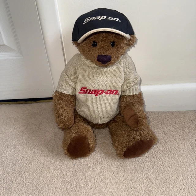 VERY RARE VINTAGE 1990s SNAP ON TOOLS teddy bear with small snap on cap ...