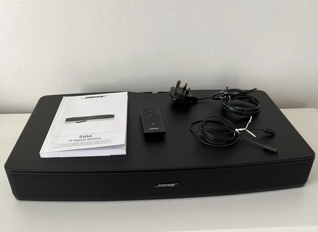BOSE SOLO TV Sound System - With Manual Remote Mains Cable And Optical ...