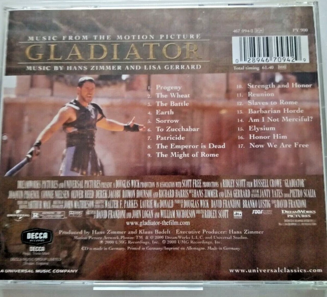 HANS ZIMMER - Gladiator [Music from the Motion Picture] (Original ...