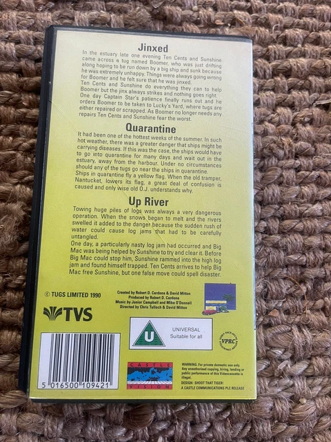 TUGS QUARANTINE UP River Jinxed Thomas The Tank Pal Vhs $300.00 ...