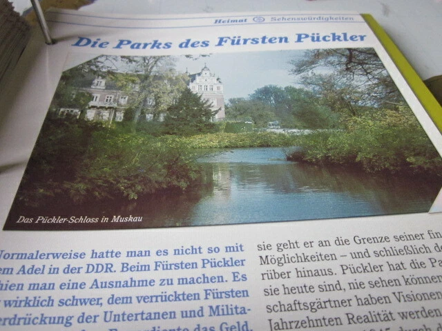 DDR HEIMAT SEHENSWÜRDIGKEITEN Die Parks des Forsten Pückler EUR 3,67 - PicClick DE