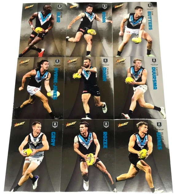 2022 SELECT AFL Footy Stars Prestige Trading Card Base Team Set(9)-Port ...
