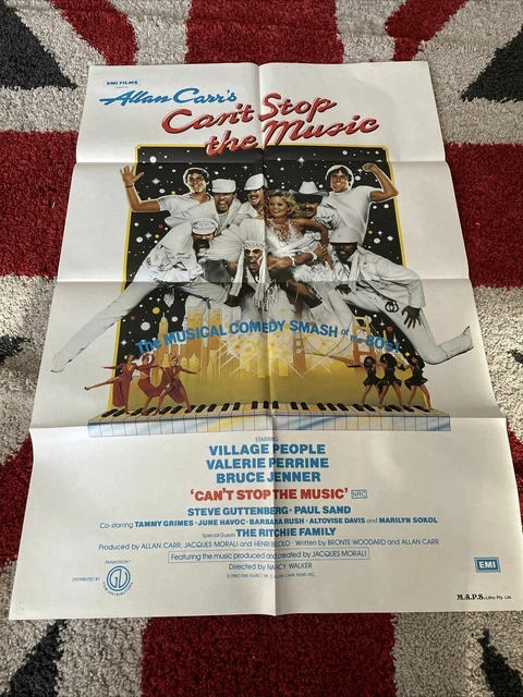 VINTAGE ORIGINAL CINEMA Movie Poster One Sheet Can’t Stop The Music ...