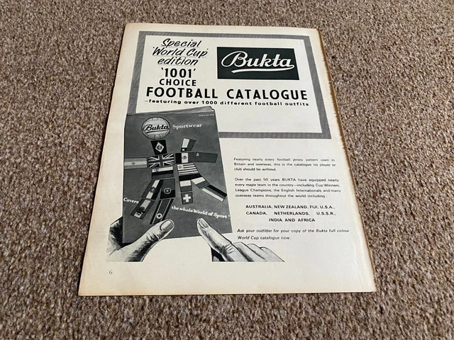 WFBK14 WORLD SPORTS Advert 10X8 Bukta Football Catalogue £2.99 ...
