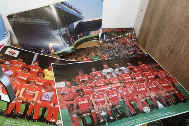 LIVERPOOL FC POSTER Bundle 1985-86 Football Team Squad Pin Up 80s ...