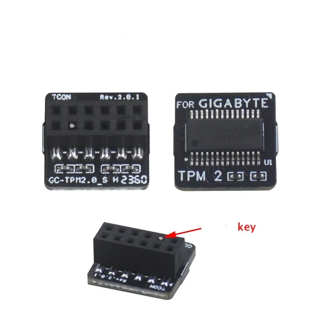 1PCS TPM 2.0 Security Module SPI 12Pin Security Module For GIGABYTE GC ...