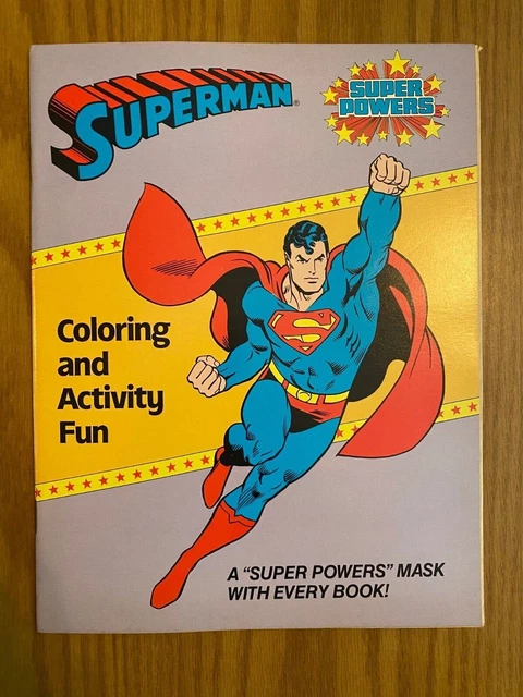 VINTAGE SUPERMAN SUPER Powers Coloring and Activity Book 1984 Unused ...