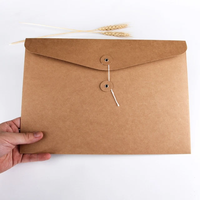 10PCS KRAFT PAPER File Pocket Horizontal Type A5 Filing Paper Bag ...