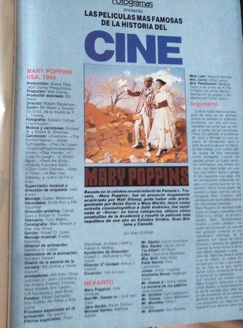CLIPPINGS MARY POPPINS walt disney julie andrews dick van dyke £5.20 ...