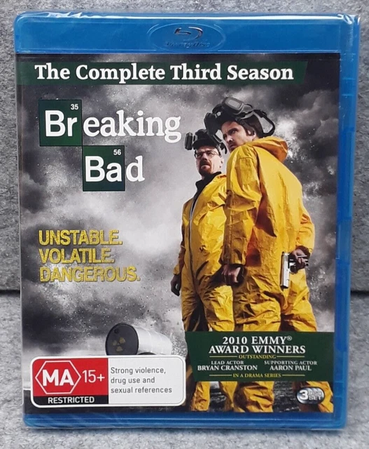 NEW: BREAKING BAD Season 3 Drama TV Series Blu-Ray Region ALL Free Fast ...