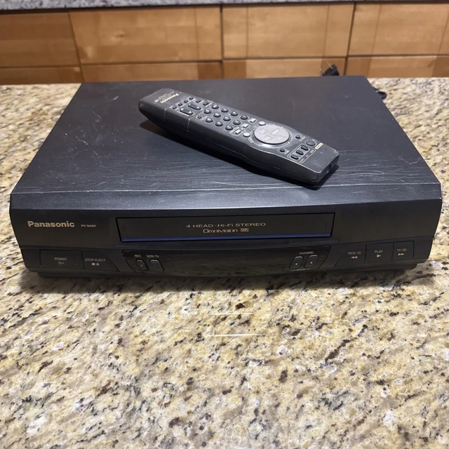 PANASONIC BLUE LINE PV-9450 4-Head Omnivision VCR VHS Player Works W ...