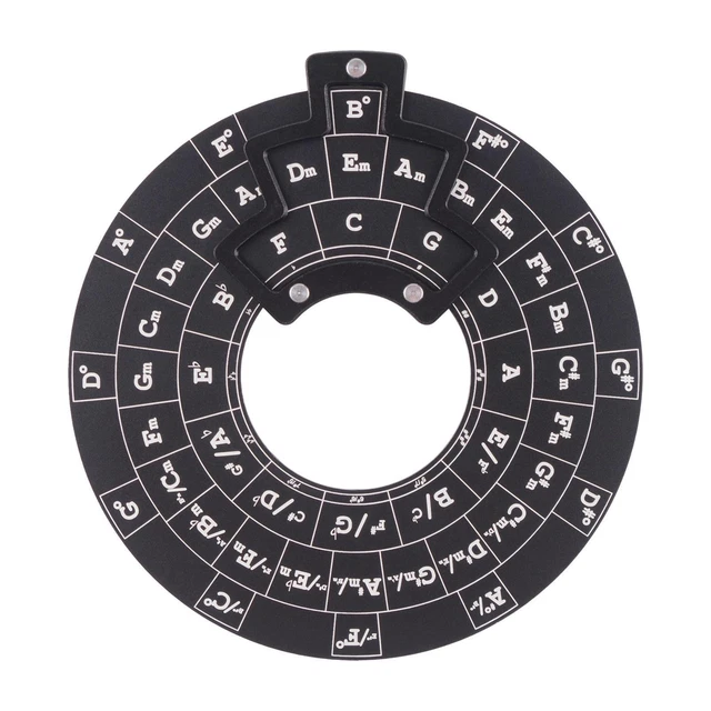 Circle Of Fifths Chords Wheel Black Metal Chords Wheel For Piano Violin Bass £1639 Picclick Uk