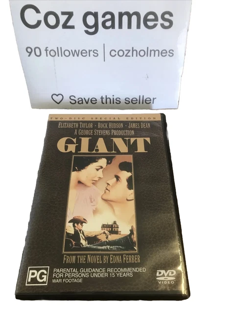 GIANT DVD 1956 ROCK HUDSON, ELIZABETH TAYLOR 2-Disc Australian Release ...