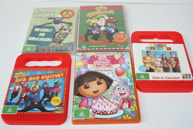 5X DVD Kids Movies Bundle Bulk Lot wiggles shaun the sheep dora i6 $15. ...