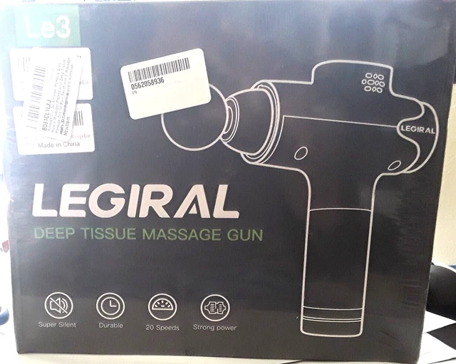 LEGIRAL LE3 MASSAGE Gun, Deep Tissue 6 Heads High Intensity Pain Relief ...