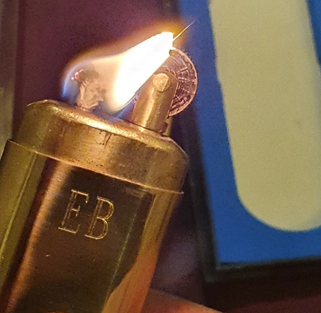 VINTAGE BRASS NO 5 Comoy Trench Petrol Lighter Excellent boxed £99.48 ...