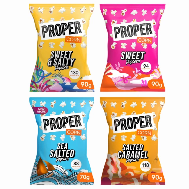 PROPER CORN 4 Flavours | Sea Salted, Salted Caramel, Sweet and Sweet ...