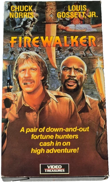 VIDEO TREASURES CHUCK Norris Louis Gossett Jr 1986 "Firewalker" Movie ...