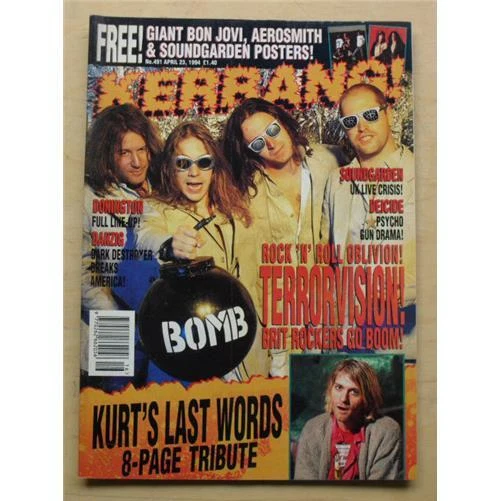 TERRORVISION KERRANG NO.491 Magazine April 23 1994 - Terrorvision Cover ...