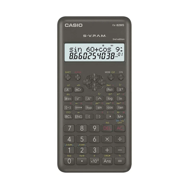 CASIO FX-82MS SCIENTIFIC Calculator 2-Line Display 240 Function STAT ...