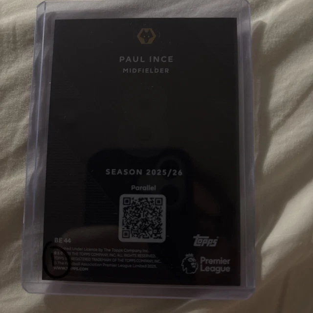 TOPPS PREMIER LEAGUE 2025/26 Paul Ince Black Edge Edition Gold 32/50 ...