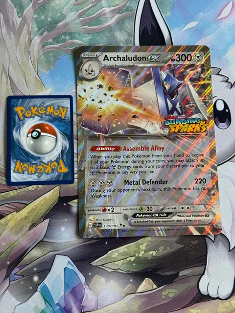 POKÉMON TCG ARCHALUDON EX Card 130/191 Surging Sparks OVERSIZED STAMPED ...