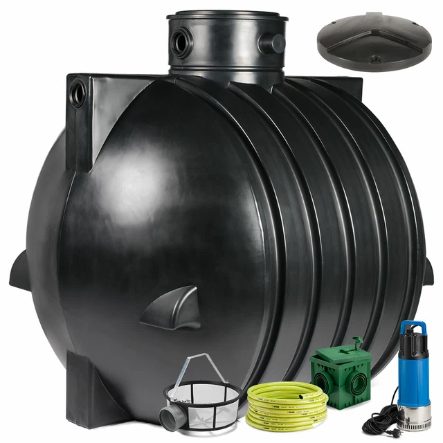 RAINWATER TANK, CISTERN smart 6000 L garden incl. accessories & lids £ ...