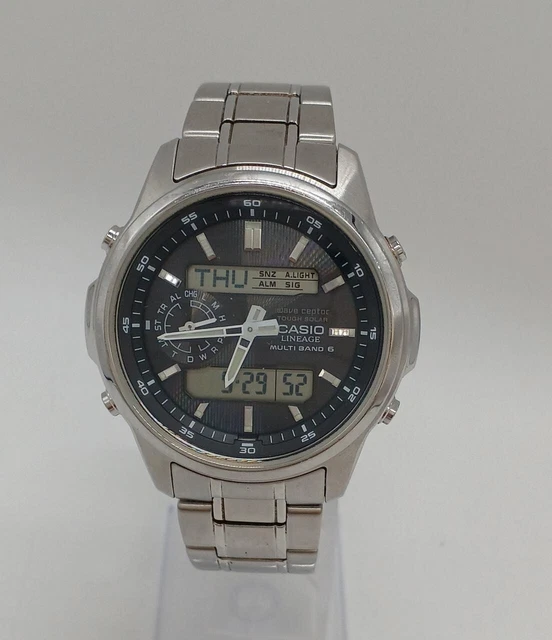 CASIO LINEAGE LCW-M300D-1AJF solar Quartz men Black Dial Watch Japan ...