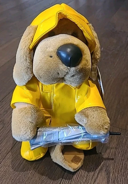 SINGING IN THE Rain Musical Dog NEW Soft Toy in Raincoat and Umbrella ...