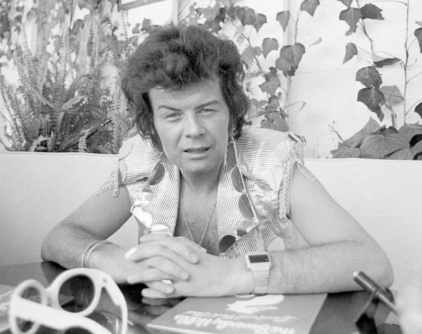 SINGER GARY GLITTER, real name Paul Gadd during poolside interview- Old ...